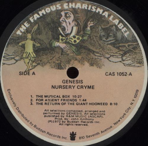 Genesis Nursery Cryme - 3rd US vinyl LP album (LP record) (329580)