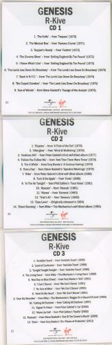 Genesis R-Kive UK Promo CD-R acetate (644963)