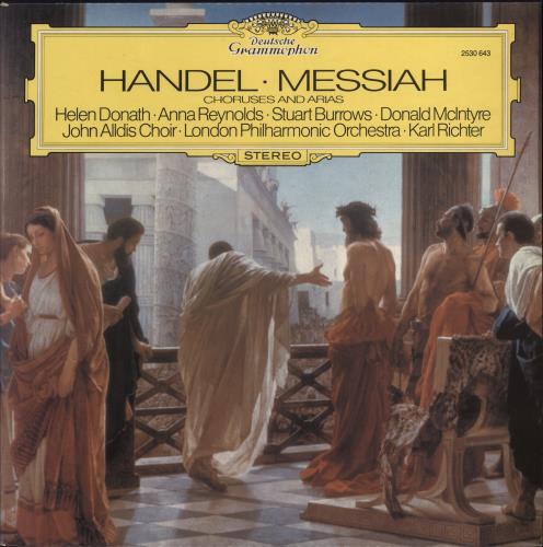 George Frideric Handel Messiah Choruses And Arias UK vinyl LP album (LP ...