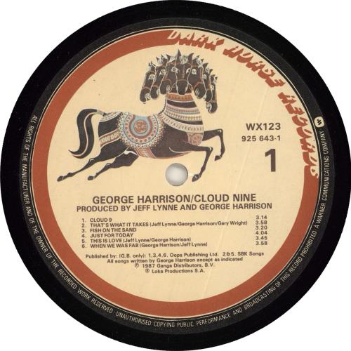 George Harrison Cloud Nine UK vinyl LP album (LP record) (75331)