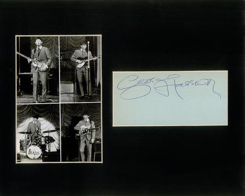 George Harrison George Harrison Signature + Beatles Photo UK ...