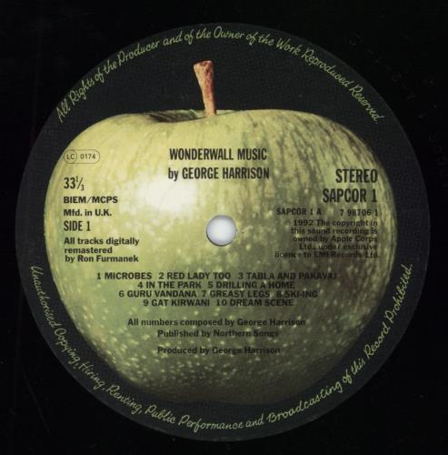 George Harrison Wonderwall Music UK vinyl LP album (LP record) (467640)