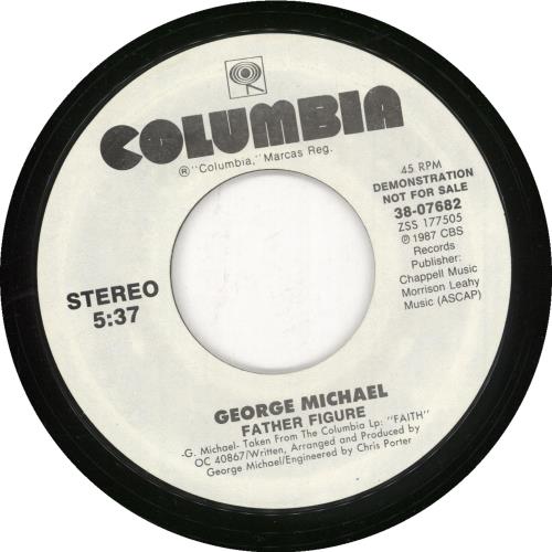 George Michael Father Figure US Promo 7" vinyl single (7 inch record ...