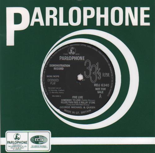 George Michael Five Live E.P. UK Promo 7" vinyl single (7 inch record ...