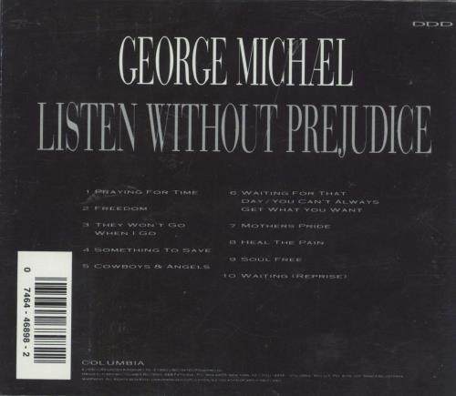 George Michael Listen Without Prejudice US CD album (CDLP) (813092)