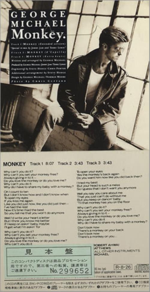 George Michael Monkey - Snapped Japanese Promo 3" CD single (CD3) (441856)