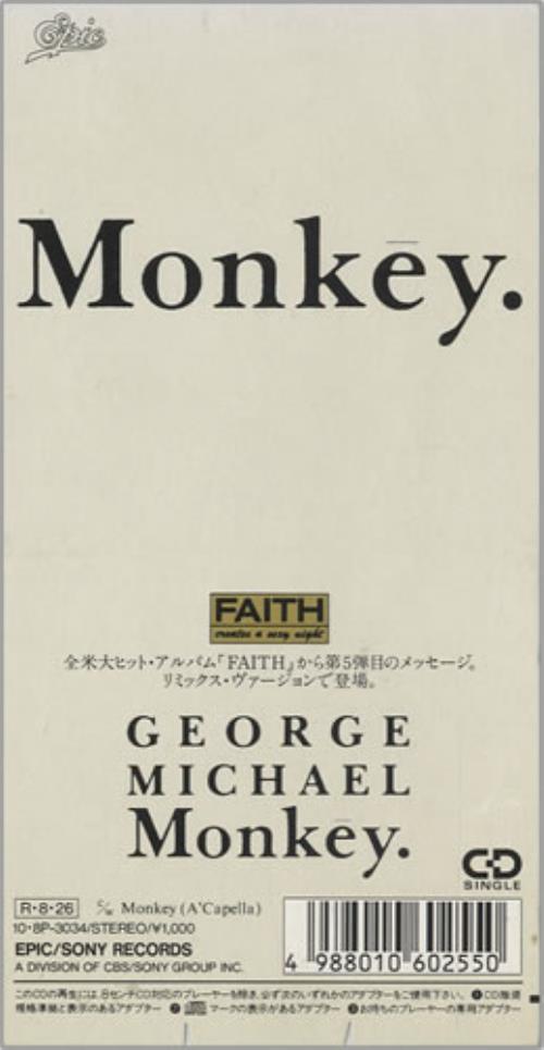 George Michael Monkey Japanese 3" CD single (CD3) (97195)