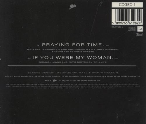 George Michael Praying For Time UK CD single (CD5 / 5") (49247)