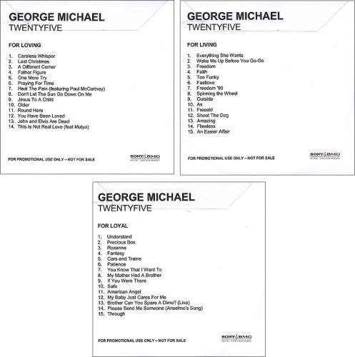 George Michael Twenty Five UK Promo CD-R acetate (382510)
