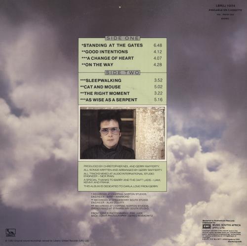 Gerry Rafferty Sleepwalking South African vinyl LP album (LP record ...