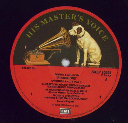 Gilbert & Sullivan Ruddigore UK 2-LP vinyl record set (Double LP Album ...