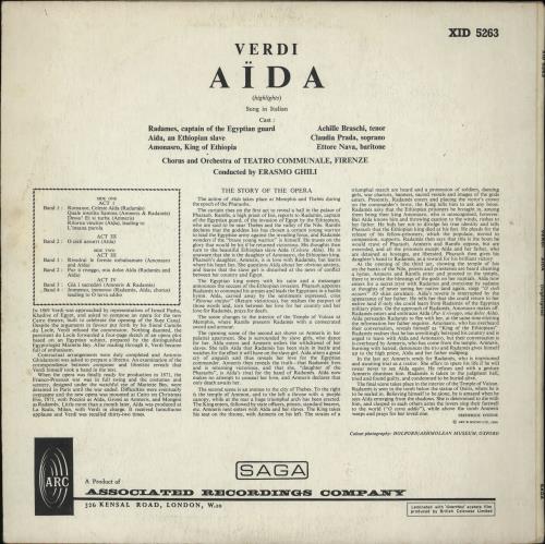 Giuseppe Verdi Aïda UK vinyl LP album (LP record) (764877)