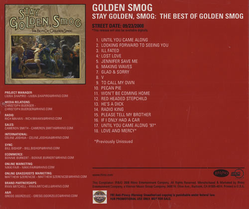 Golden Smog Stay Golden Smog: The Best Of US Promo CD-R acetate (468882)