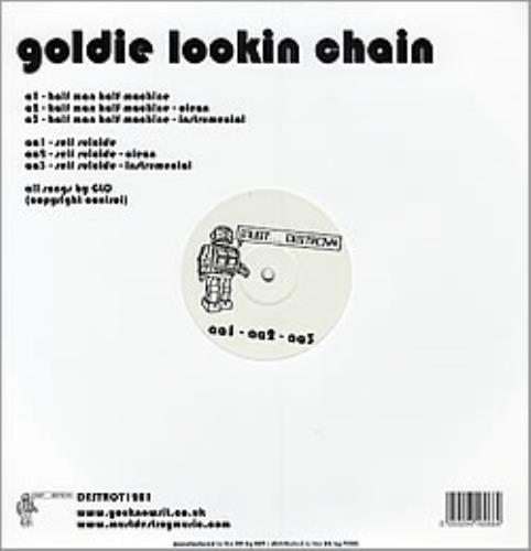 Goldie Lookin' Chain Half Man Half Machine / Self Suicide UK 12" vinyl single (12 inch record ...