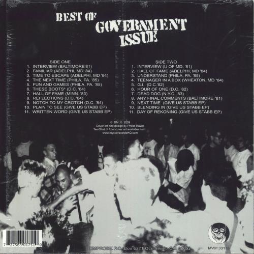 Government Issue Best Of Government Issue - White Vinyl US vinyl LP ...