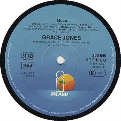 Grace Jones Muse German vinyl LP album (LP record) (334289)