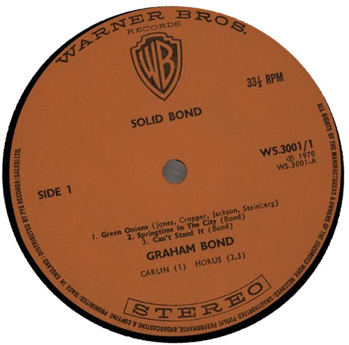 Graham Bond Solid Bond UK 2-LP vinyl record set (Double LP Album) (584398)