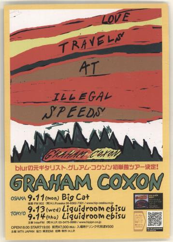 Graham Coxon Japan Tour 2006 Japanese Promo handbill (368518)