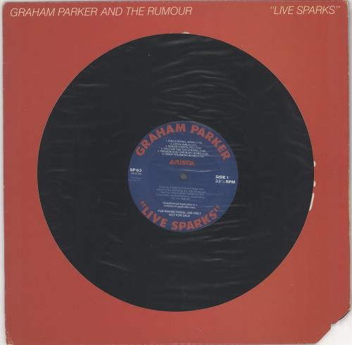 Graham Parker Live Sparks US Promo vinyl LP album (LP record) (720353)