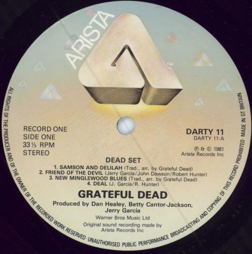 Grateful Dead Dead Set + PR UK Promo 2-LP vinyl record set (Double LP ...