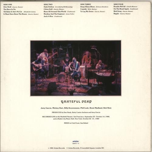 Grateful Dead Reckoning UK 2-LP vinyl record set (Double LP Album) (714839)