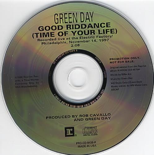 Green Day Good Riddance (Time Of Your Life) US Promo CD single (CD5 / 5") (352391)