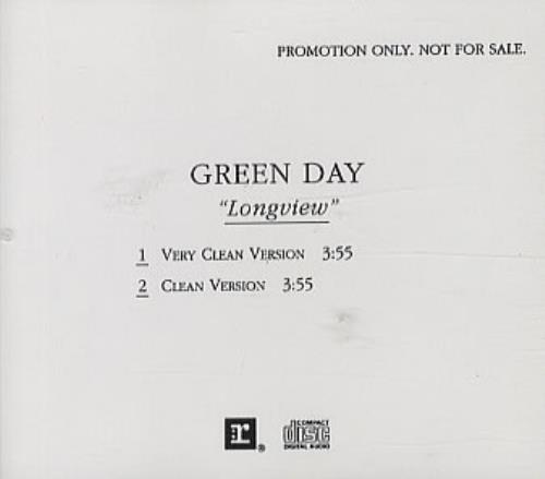 Green Day Longview US Promo CD single (CD5 / 5") (37817)