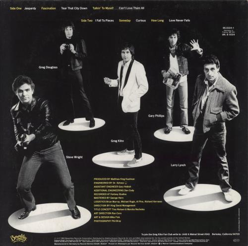 Greg Kihn Kihnspiracy German vinyl LP album (LP record) (446170)