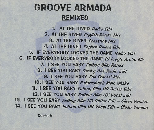 Groove Armada Remixes US Promo CD-R acetate (244278)