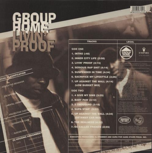 Group Home Livin' Proof - 1st UK vinyl LP album (LP record) (753997)