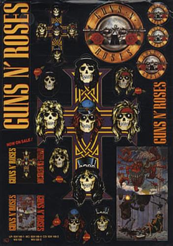 Guns N Roses Appetite For Destruction + Stickers US vinyl LP album (LP record) (251898)