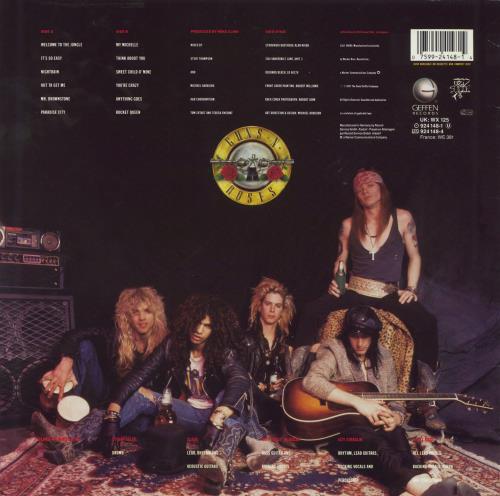 Guns N Roses Appetite For Destruction - 1st + 2 Hype Sticker Variant & Sticker Sheet UK vinyl LP ...