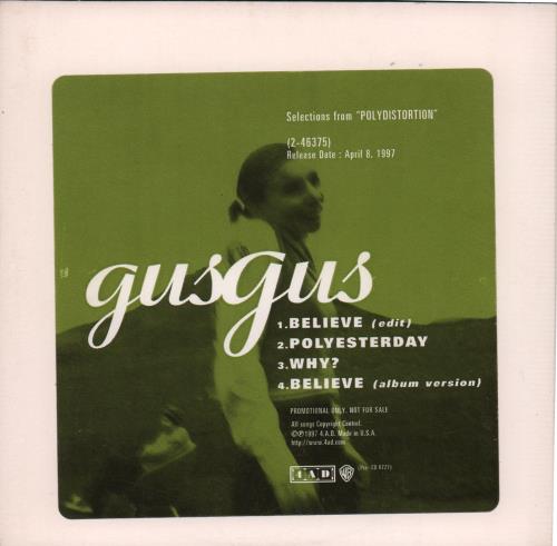 Gus Gus Selections From Polydistortion US Promo CD single (CD5 / 5 ...