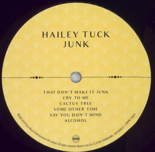 Hailey Tuck Junk - Autographed UK vinyl LP album (LP record) (821735)