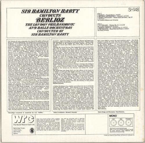 Hamilton Harty Sir Hamilton Harty Conducts Berlioz UK vinyl LP album ...
