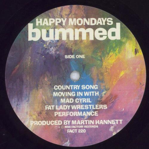 Happy Mondays Bummed - 1st - VG UK vinyl LP album (LP record) (819535)