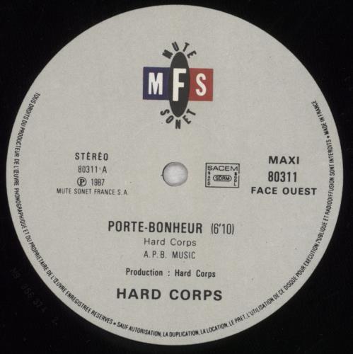 Hard Corps Porte-Bonheur French 12" vinyl single (12 inch record / Maxi-single) (840977)
