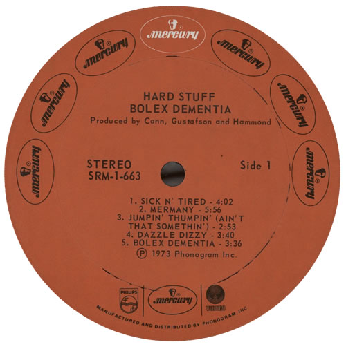 Hard Stuff Bolex Dementia US vinyl LP album (LP record) (578465)