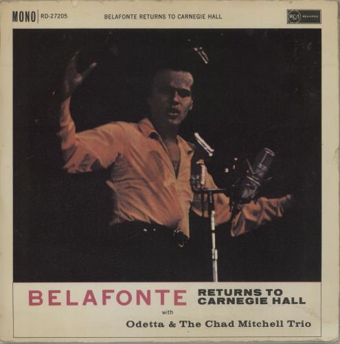 Harry Belafonte Belafonte Returns To Carnegie Hall - Mint UK vinyl LP album (LP record) (676674)
