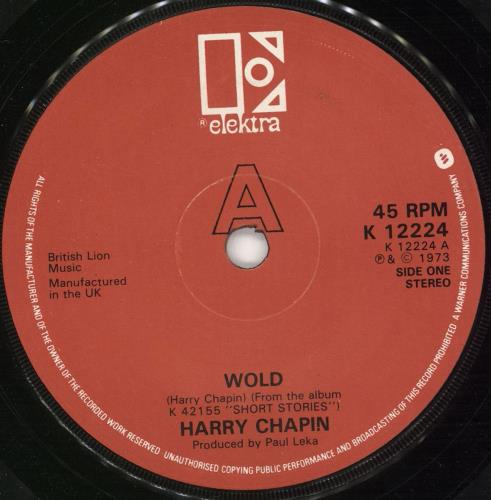 Harry Chapin Wold UK 7" vinyl single (7 inch record) (721235)