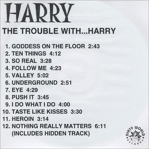 Harry The Trouble With... Harry UK Promo CD-R acetate (250153)