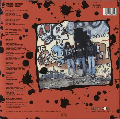 Harter Attack Human Hell French vinyl LP album (LP record) (801777)