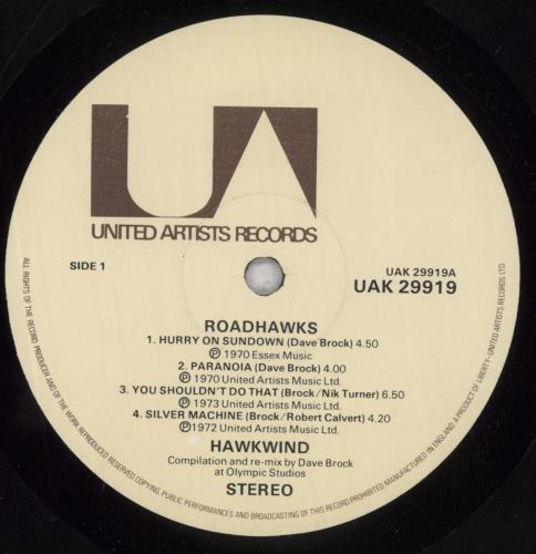 Hawkwind Roadhawks - Complete UK vinyl LP album (LP record) (172699)