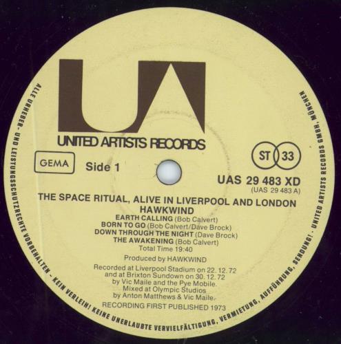 Hawkwind Space Ritual German 2-LP vinyl record set (Double LP Album ...