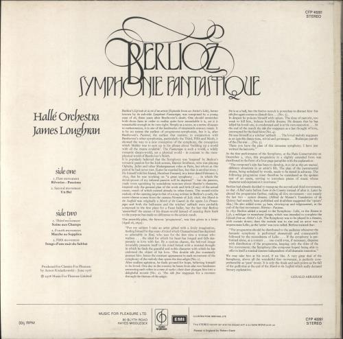 Hector Berlioz Berlioz: Symphonie Fantastique UK vinyl LP album (LP record) (798185)