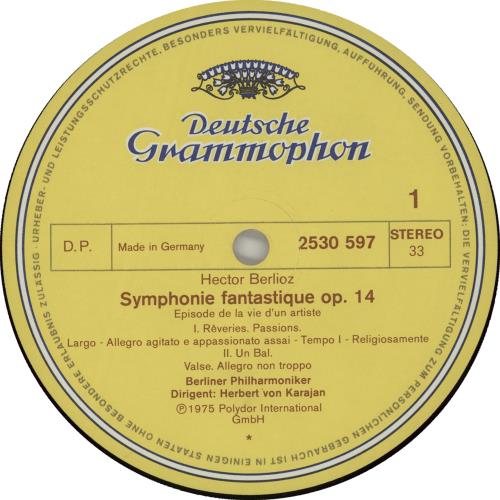 Hector Berlioz Symphonie Fantastique German vinyl LP album (LP record) (526760)