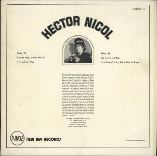 Hector Nicol Laffin Room Only UK vinyl LP album (LP record) (696094)