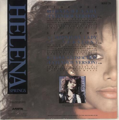 Helena Springs Midnight Lady UK 12" vinyl single (12 inch record / Maxi ...