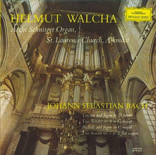 Helmut Walcha Bach Organ Works UK vinyl LP album (LP record) (804210)