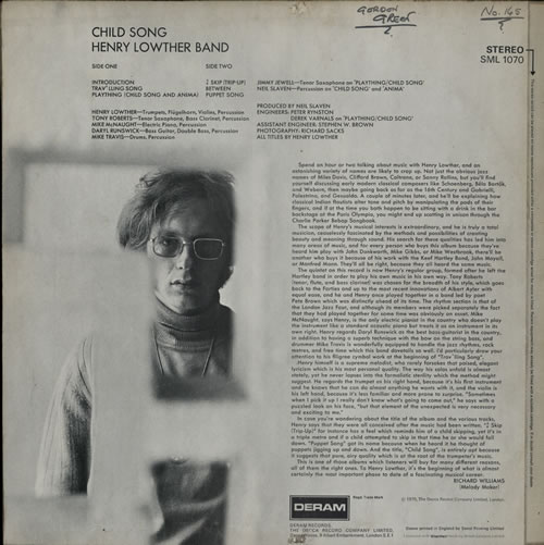 Henry Lowther Child Song UK vinyl LP album (LP record) (565287)